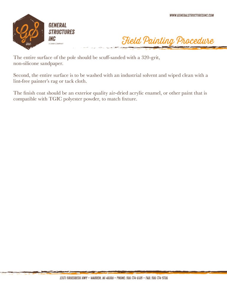 Product Instructions - General Structures Inc.